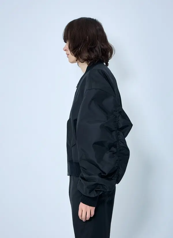 Rick Owens Bomber Jacket With Oversized Silhouette - Black