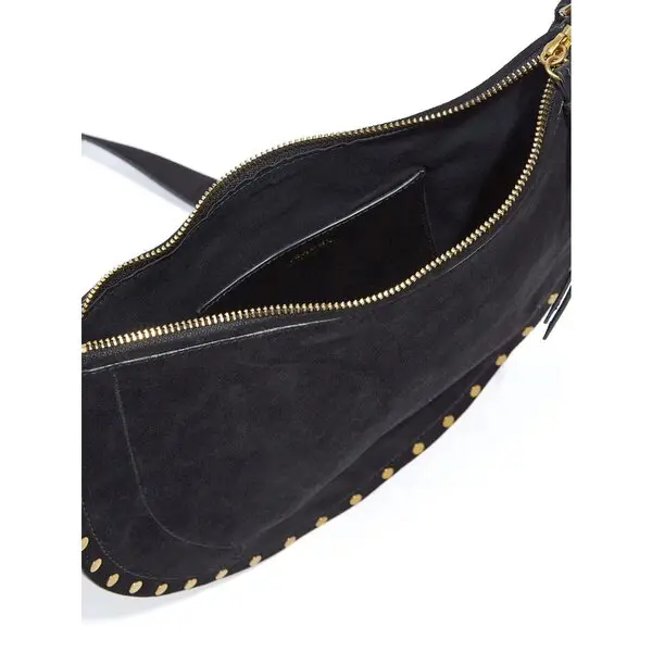 Isabel Marant Étoile Calf Suede Satchel With Stud Embellishment