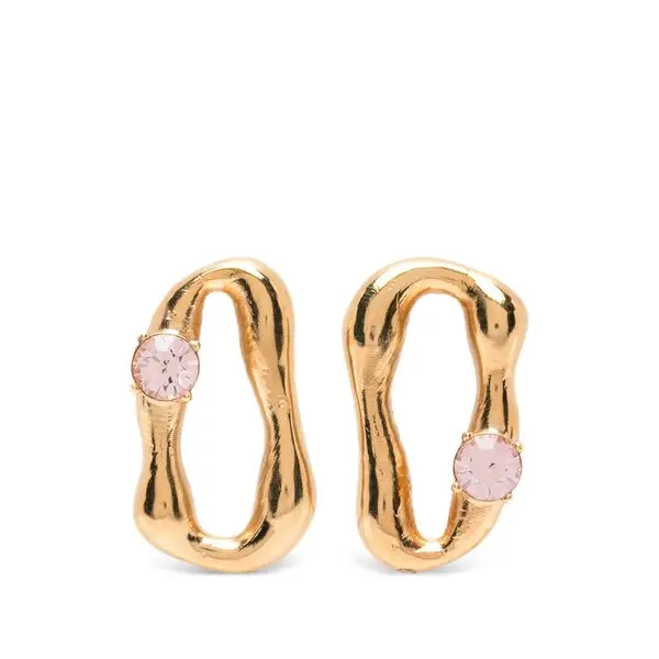 FORTE_FORTE Tone Brass And Glass Drop Earrings - Gold