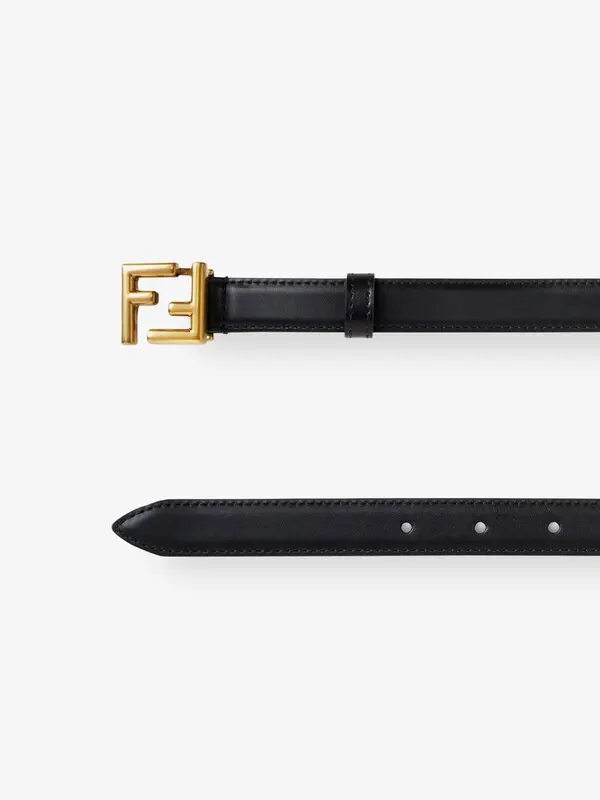 Fendi Ff Logo Leather Belt