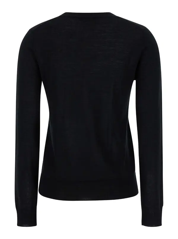 P.a.r.o.s.h Black Crewneck Long Sleeve Sweater - Multicolor