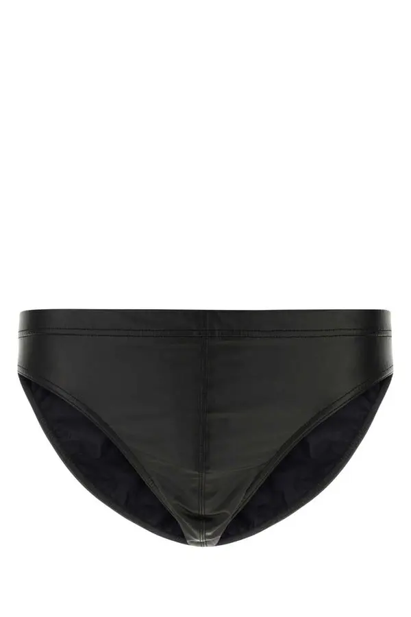 TOM FORD Synthetic Leather Swimming Briefs - Black