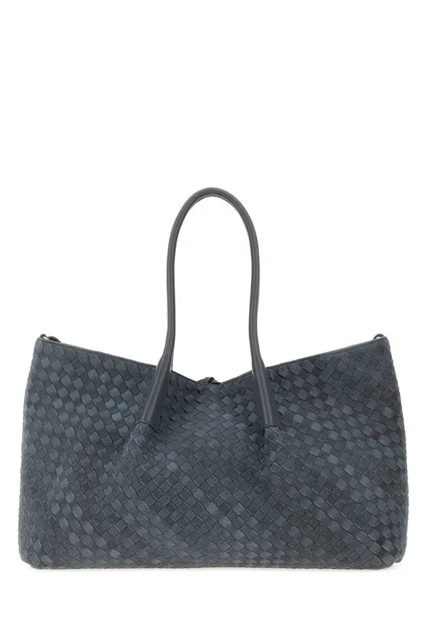 Bottega Veneta Air Force Suede Large Pinacoteca Shopping Bag - Blue