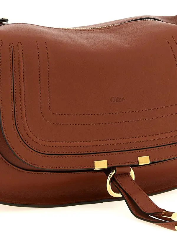 Chloé Marcie Small Shoulder Bag - Brown