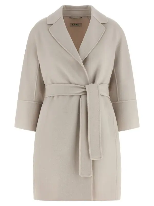 Max Mara Arona' Pure Wool Coat - Cream