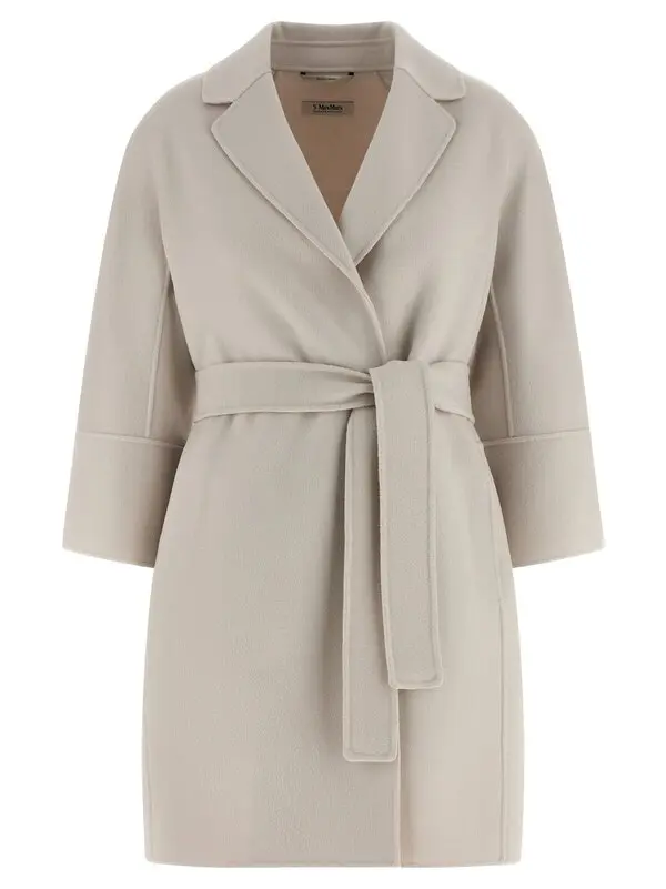Max Mara Arona' Pure Wool Coat - Cream