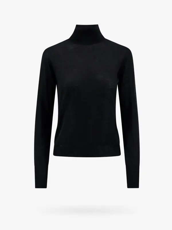 GOLDEN GOOSE Virgin Wool Turtleneck With Metal Stars - Black