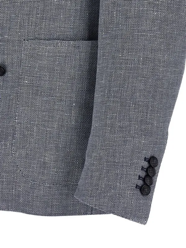 Tagliatore Montecarlo Linen-cotton Blend Double-breasted Blazer