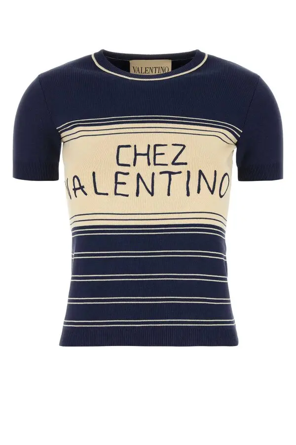 Valentino Garavani Navy Cotton Sweater