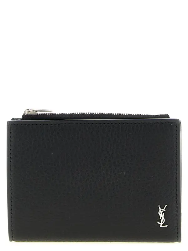 Saint Laurent Tiny Cassandre' Wallet - Black