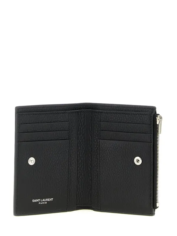 Saint Laurent Tiny Cassandre' Wallet - Black
