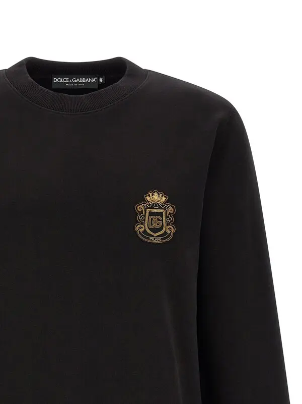 Dolce & Gabbana Heraldic Patch Crewneck Sweatshirt