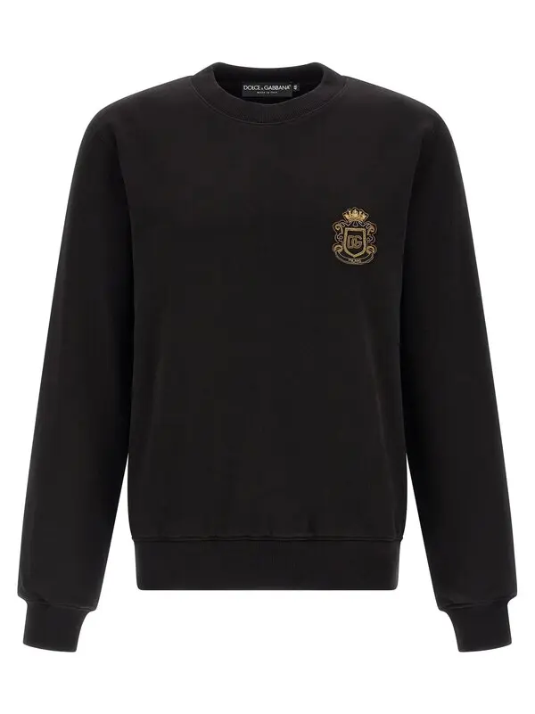 Dolce & Gabbana Heraldic Patch Crewneck Sweatshirt