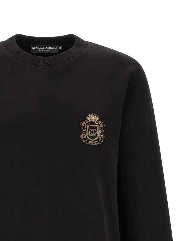 Dolce & Gabbana Heraldic Patch Crewneck Sweatshirt