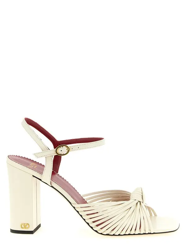 Valentino Garavani Annet Kid Leather Sandals - White