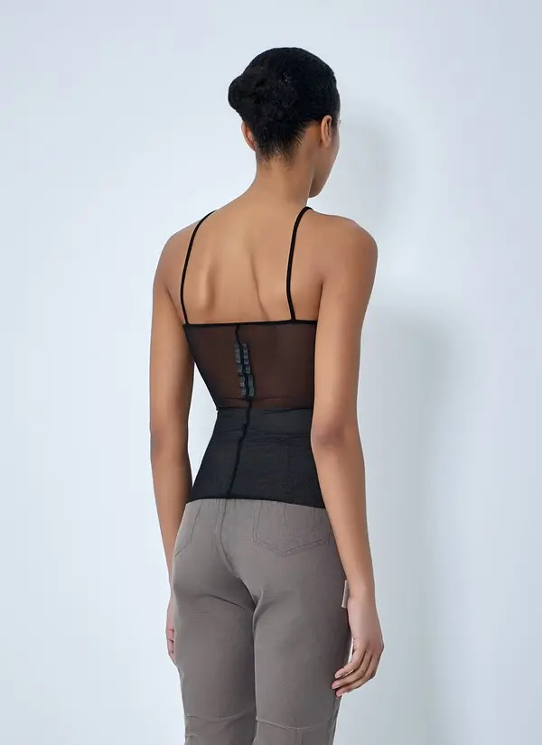 Rick Owens Strappy Mesh Top - Black