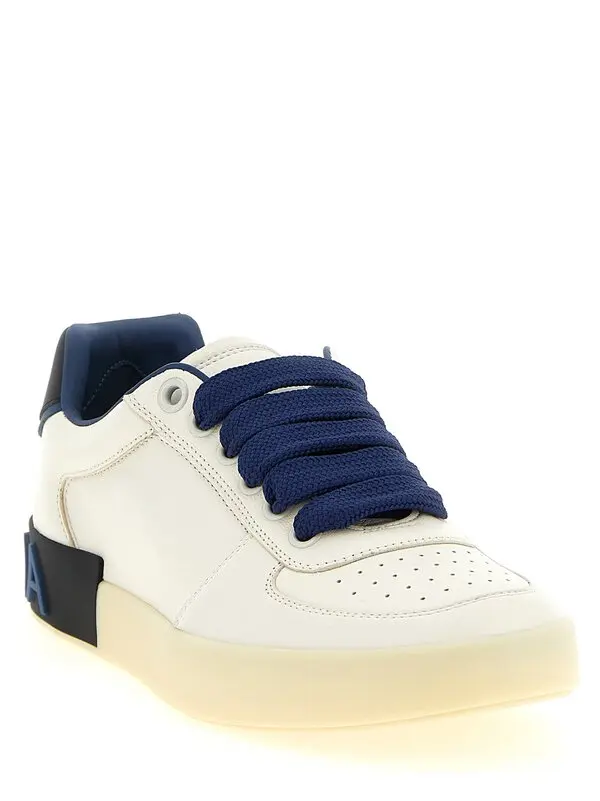 Dolce & Gabbana Portofino' Nappa Leather Sneakers - Blue