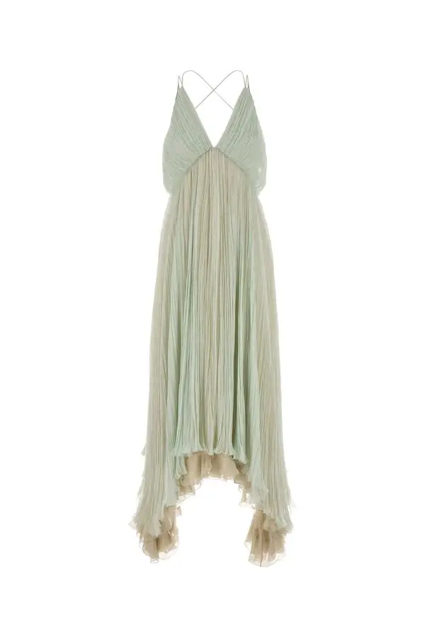 Alberta Ferretti Chiffon Dress - Green