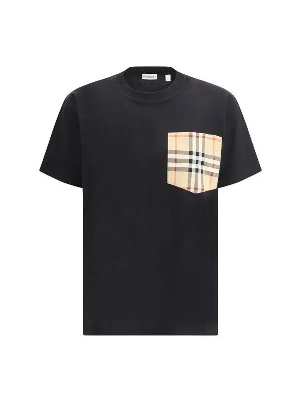 Burberry Archive Check Pocket T-shirt - Black