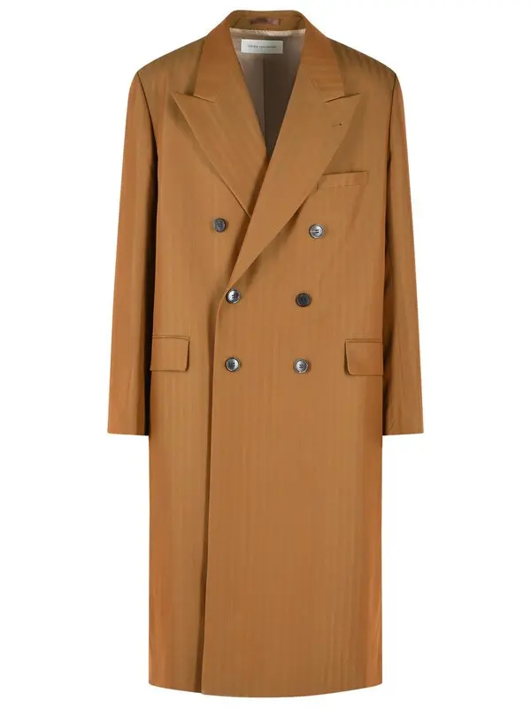 Dries Van Noten Rosie Wool Blend Coat - Brown