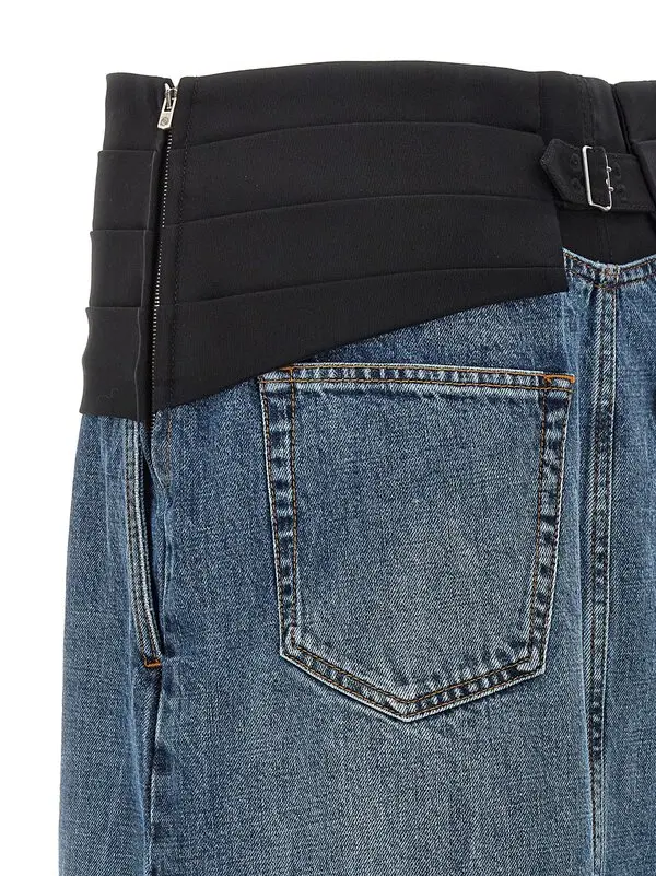 Stella McCartney Tuxedo Band Skirt - Blue