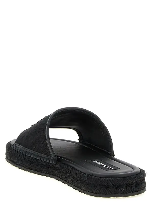 Dolce & Gabbana Cross-stitch Espadrille Sandals