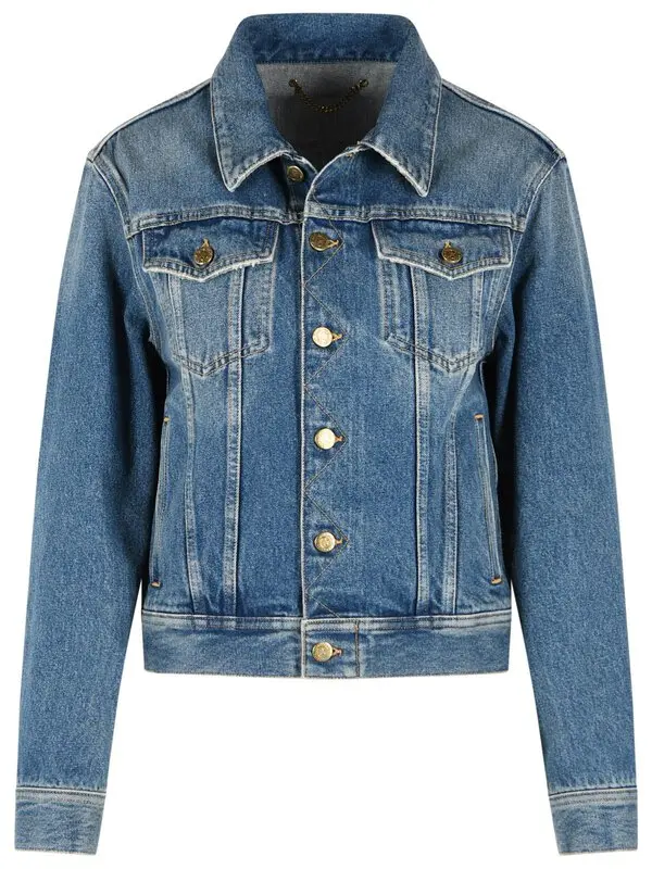 GOLDEN GOOSE Classic Fit Cotton Jacket - Blue