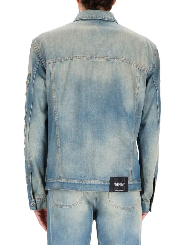 Off-White Diag Raw Patch Denim Jacket
