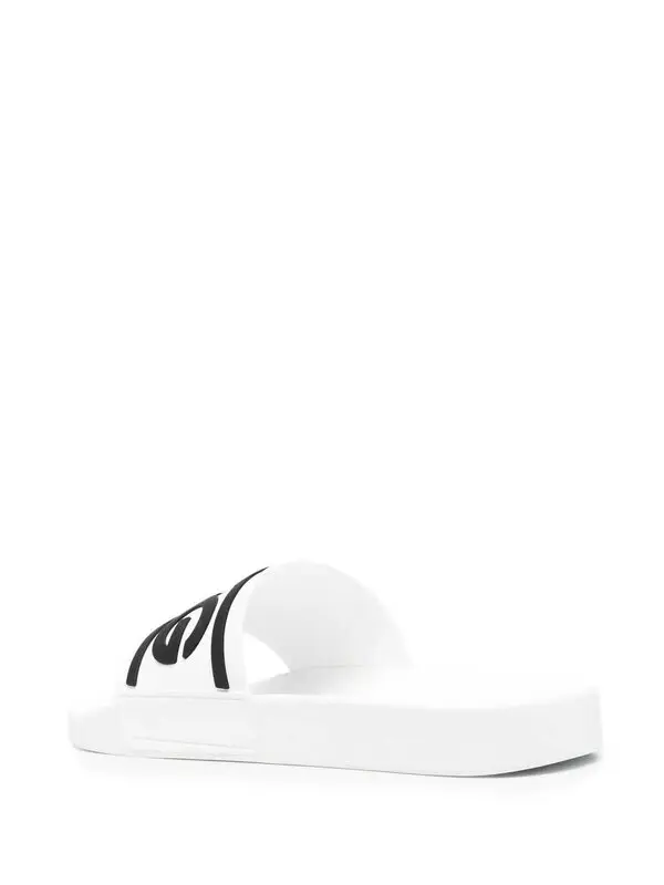 Dolce & Gabbana Rubber Slide Sandals - White