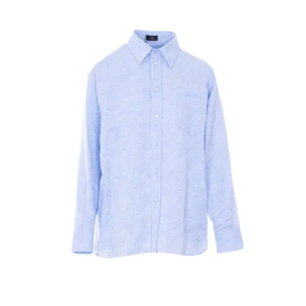 Etro Paisley Jacquard Motif Shirt - Blue
