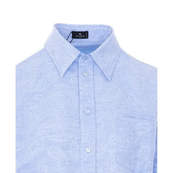 Etro Paisley Jacquard Motif Shirt - Blue