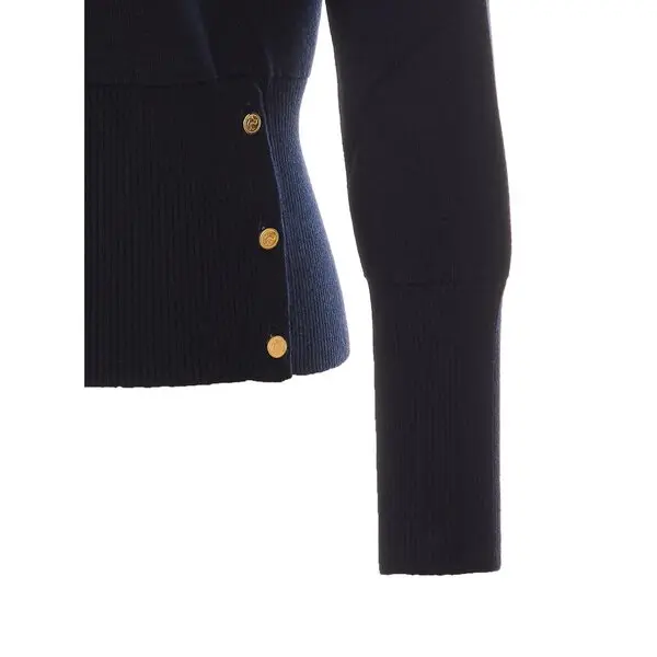 Thom Browne Milano Classic Cardigan V-neck, Long Sleeve, Wool