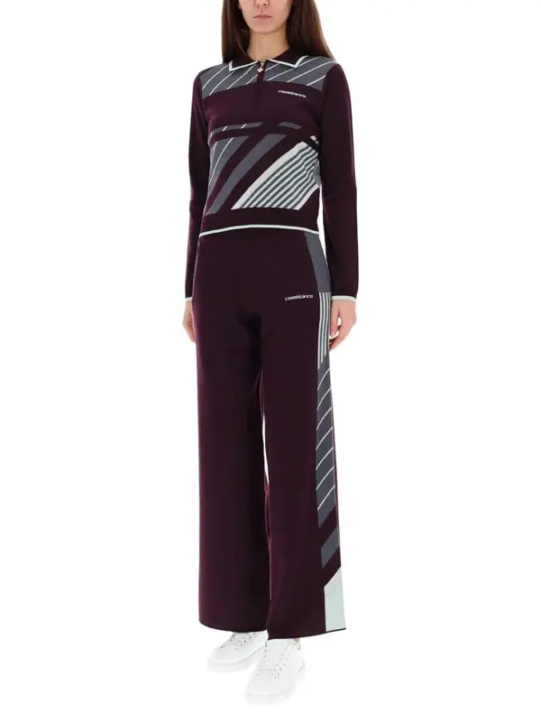 Casablanca Diagonal Tennis Polo Shirt