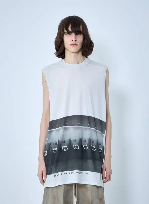 Rick Owens Sleeveless Graphic Top - Gray