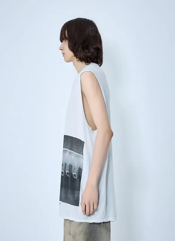 Rick Owens Sleeveless Graphic Top - Gray