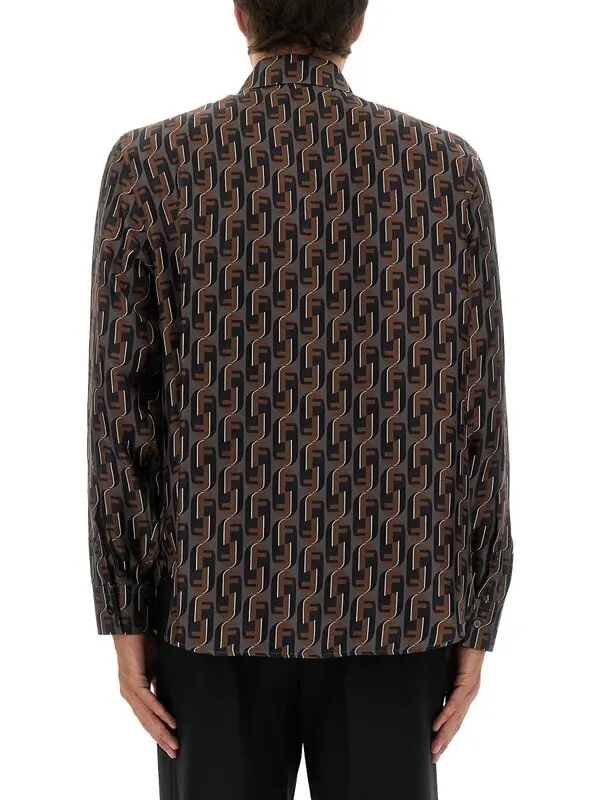 Fendi Printed Silk Shirt - Blue