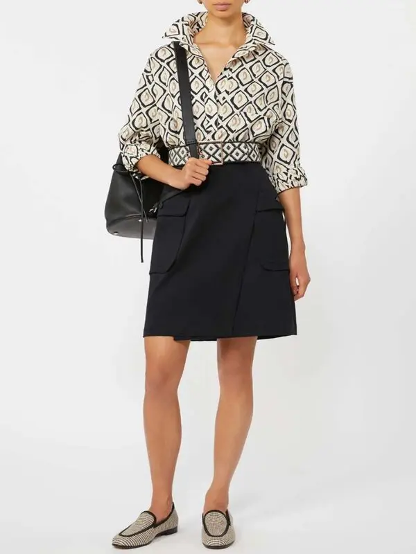 Max Mara Oversized Printed Poplin Shirt - Multicolor