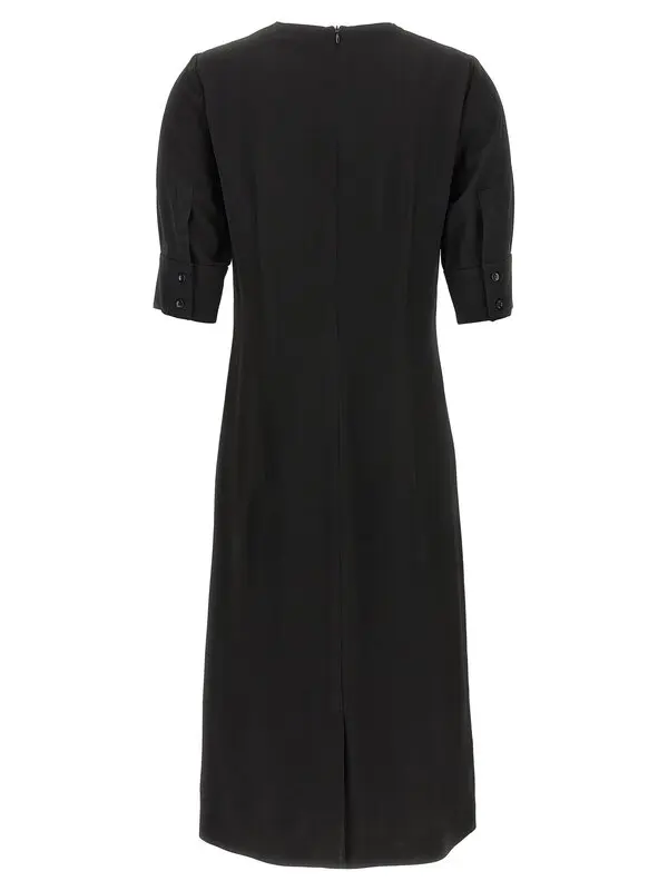 Sportmax Sele Viscose Crewneck Dress - Black