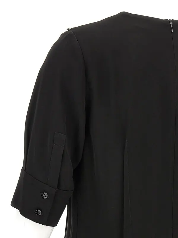 Sportmax Sele Viscose Crewneck Dress - Black