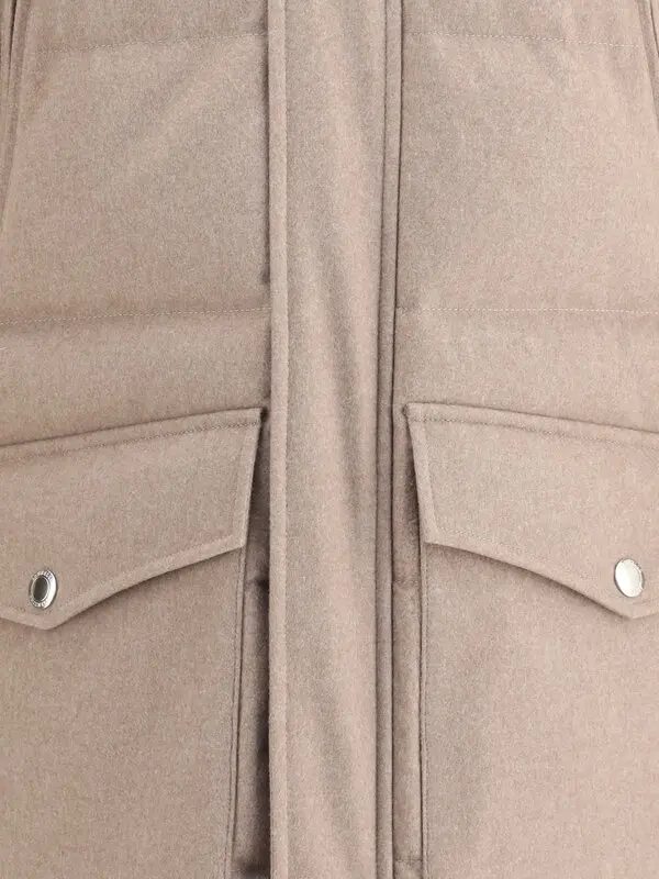 Brunello Cucinelli Cashmere Down Jacket - Cream