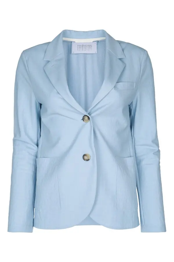 Harris Wharf London Rayon Blazer With Stand-up Collar - Multicolor