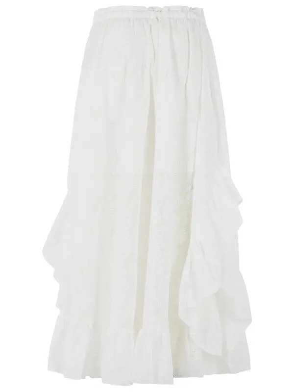 Zimmermann Daylight Long Skirt - Cream