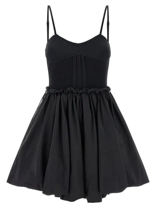 Attico Taffeta Dress - Black