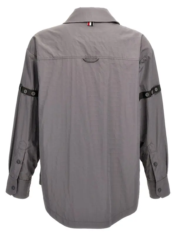 Thom Browne Snap Front' Overshirt - Gray