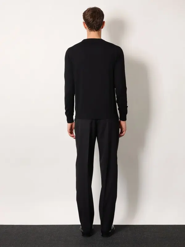 Fendi Virgin Wool Sweater With Ff Motif Pocket - Multicolor