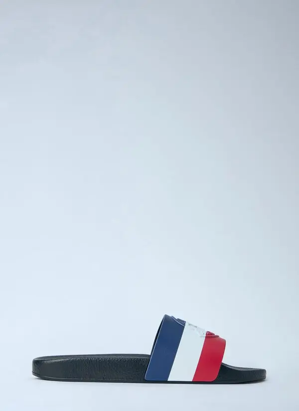 Moncler Basile Striped Slide Sandals