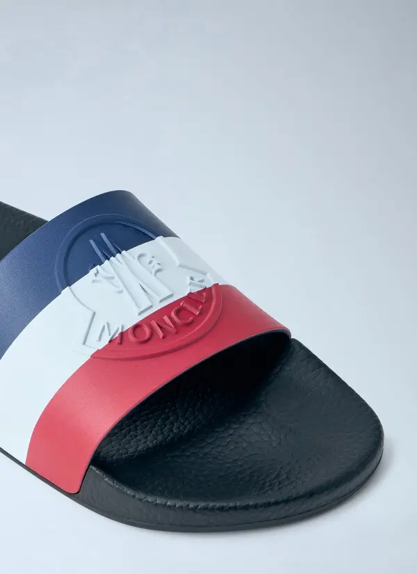 Moncler Basile Striped Slide Sandals