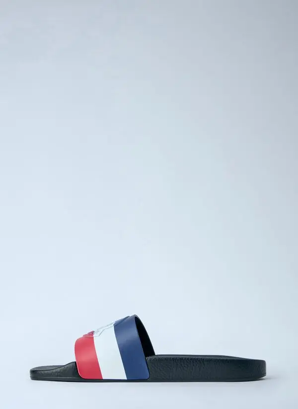 Moncler Basile Striped Slide Sandals