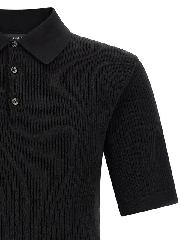 Dolce & Gabbana Micro-ribbed Polo Shirt