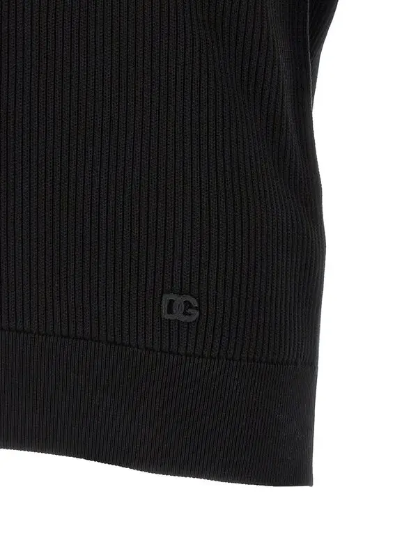 Dolce & Gabbana Micro-ribbed Polo Shirt